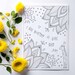 Positive Affirmation Coloring Page: Mandala Giraffe Doodles (PDF ...