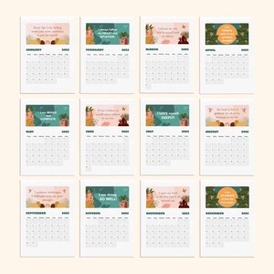 2025 Calendar With Positive Affirmations for Strong Women. A4, A3 & US ...