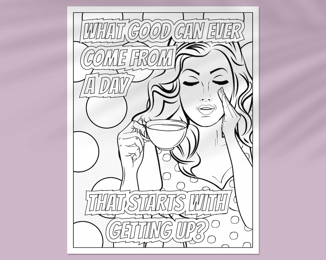 Funny Coloring Page With Unmotivational Quote. Sarcastic Coloring Sheet ...