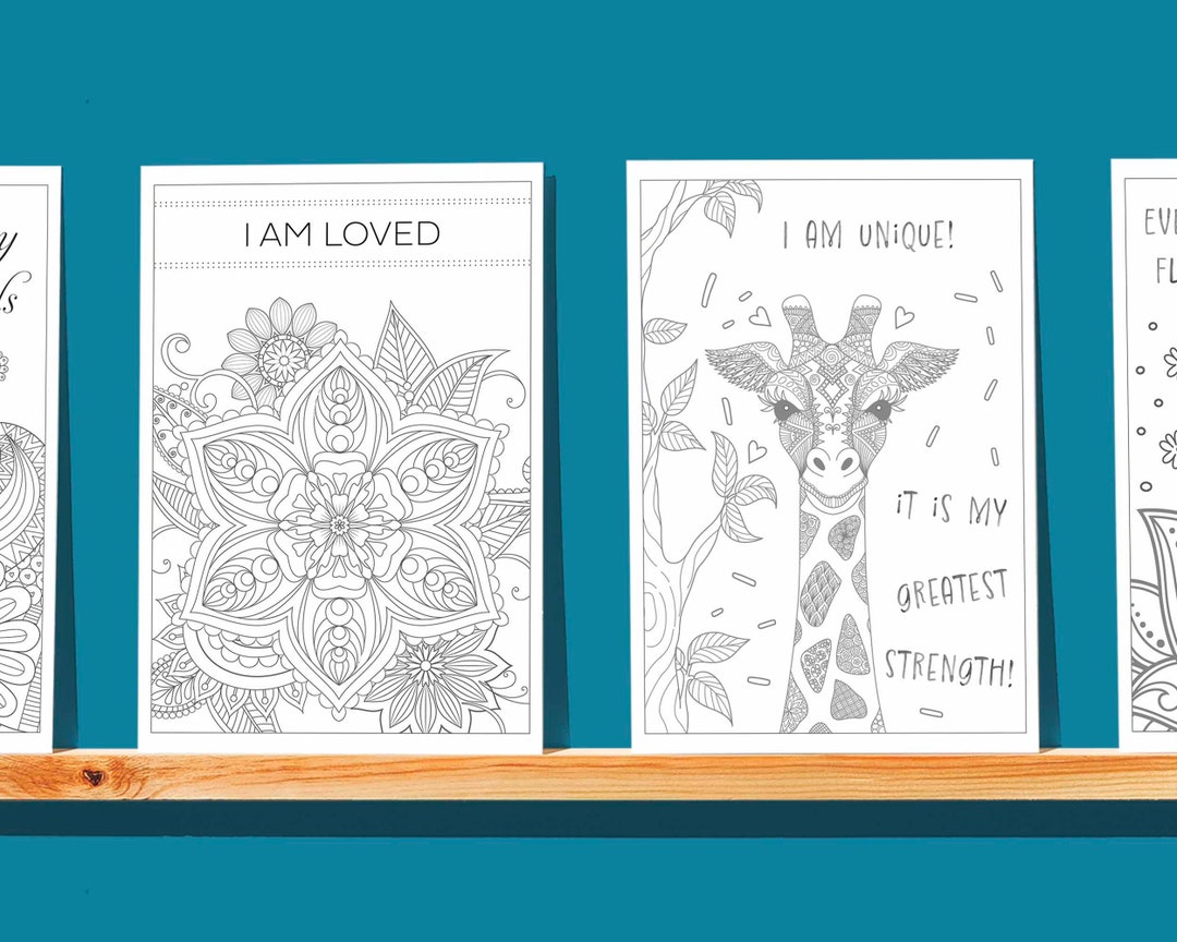 10 Mental Health Coloring Pages for Adults. Unique, Mindful Coloring ...