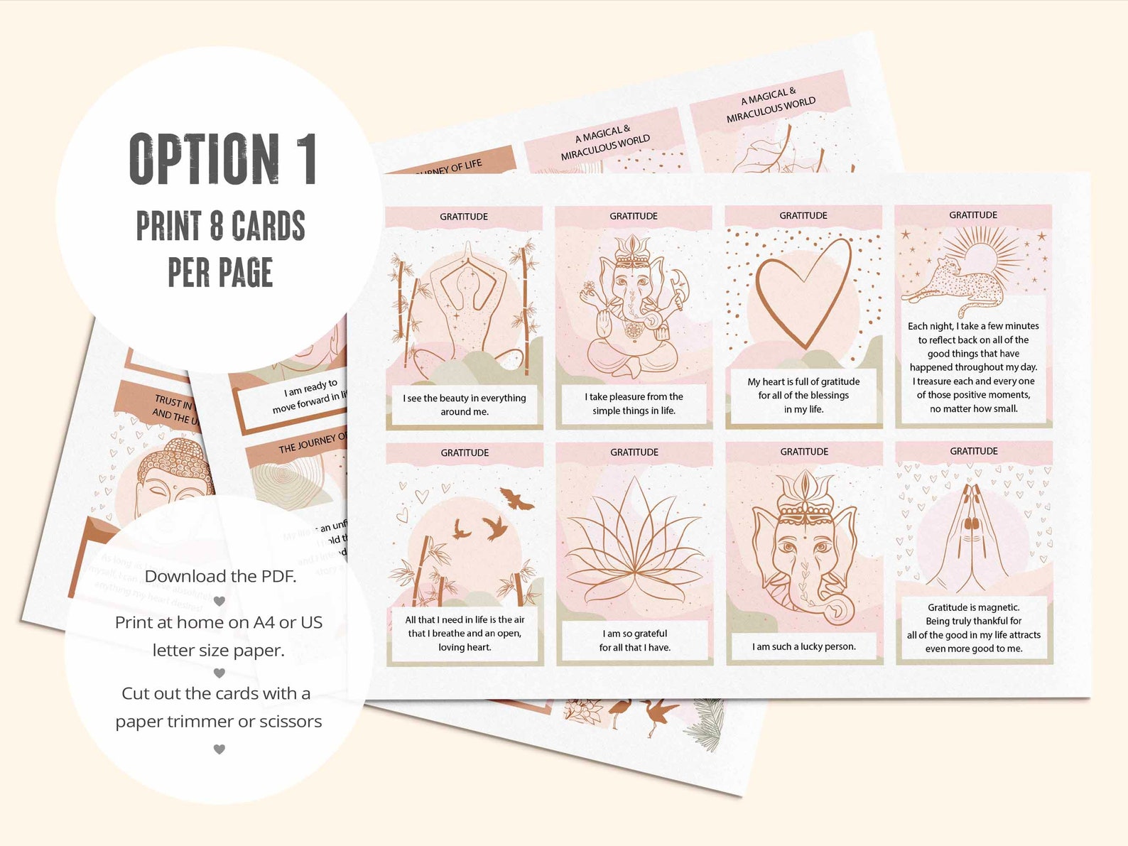 Boho Positive Affirmation Cards: Self-love, Gratitude & Anxiety Relief ...
