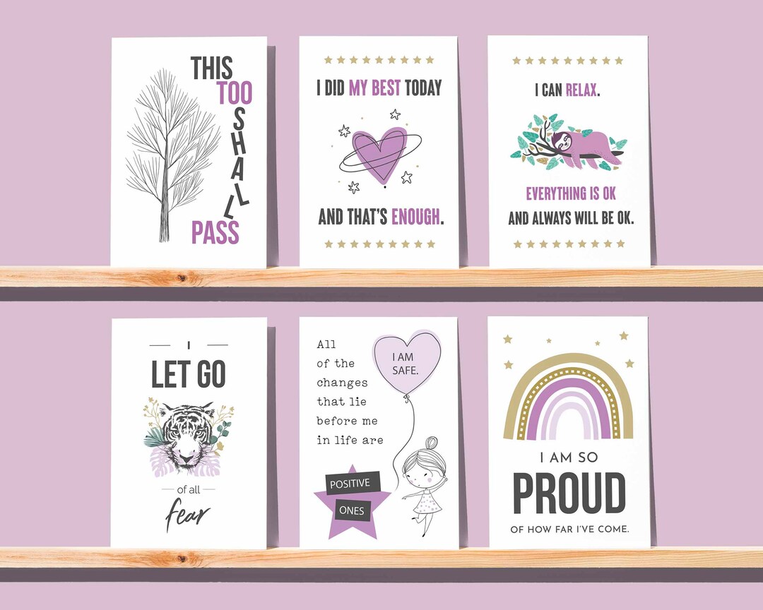 39 Anxiety Affirmation Cards for Coping With Stress. Printable Positive ...