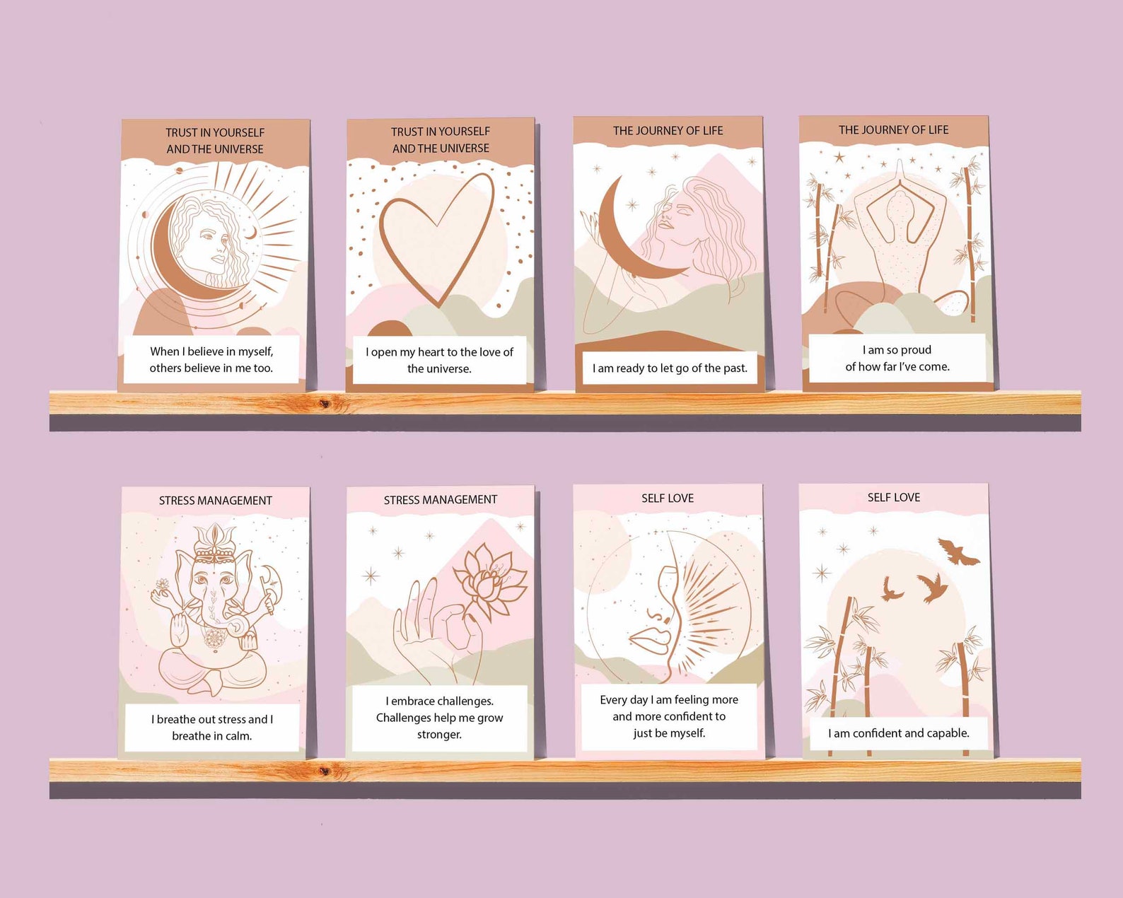 Boho Positive Affirmation Cards: Self-love, Gratitude & Anxiety Relief ...