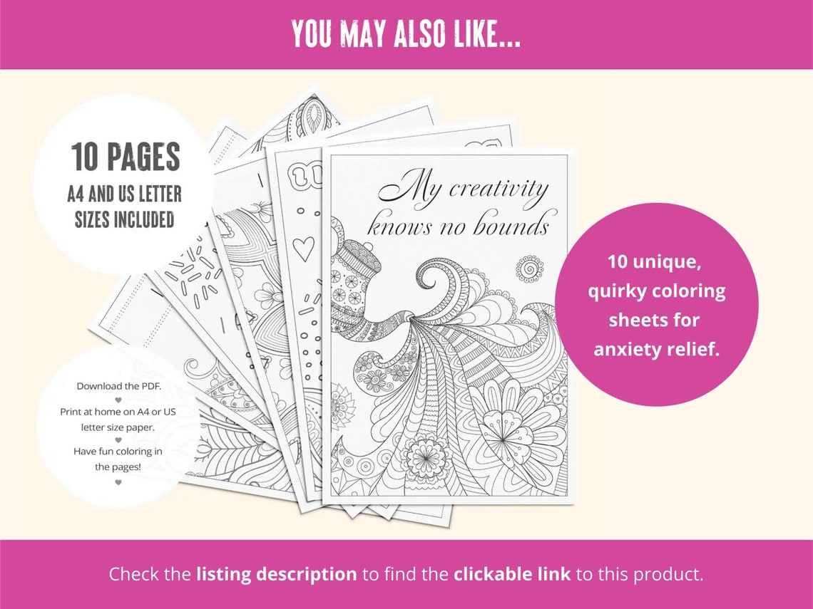 Positive Affirmation Coloring Page: Mandala Giraffe Doodles (PDF ...