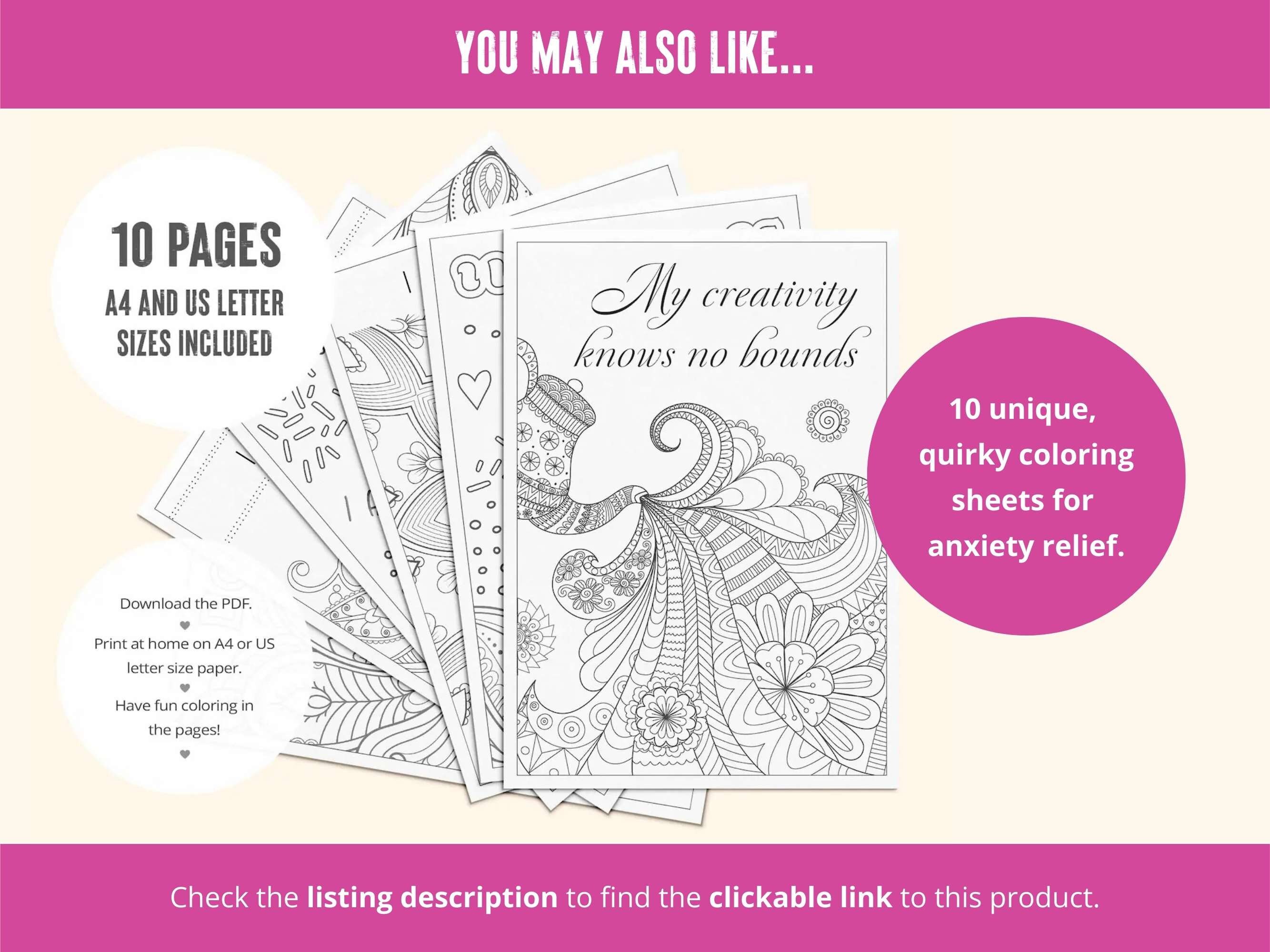 Positive Affirmation Coloring Page for Adults or Kids. Fun, Quirky ...