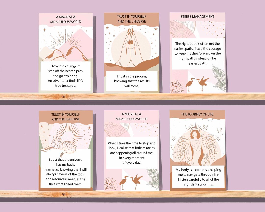 Boho Positive Affirmation Cards: Self-love, Gratitude & Anxiety Relief ...