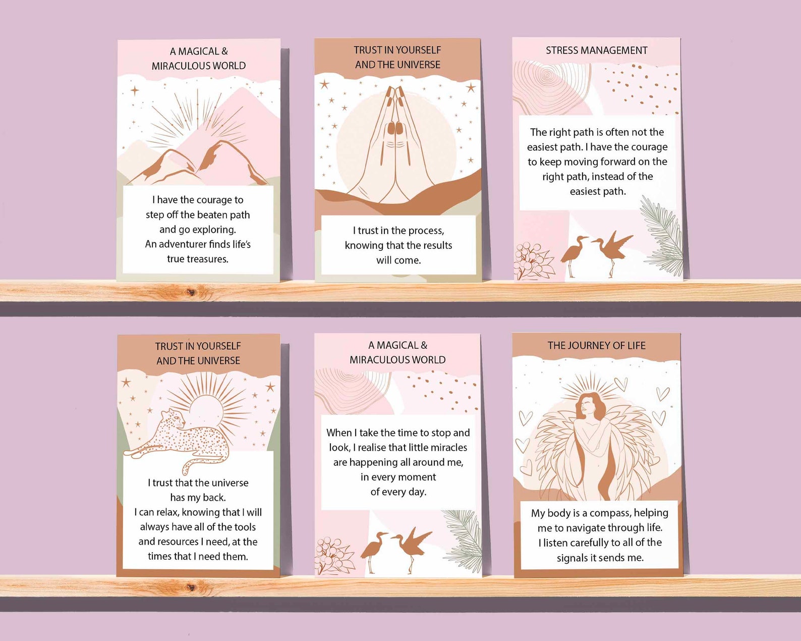 Boho Positive Affirmation Cards: Self-love, Gratitude & Anxiety Relief ...