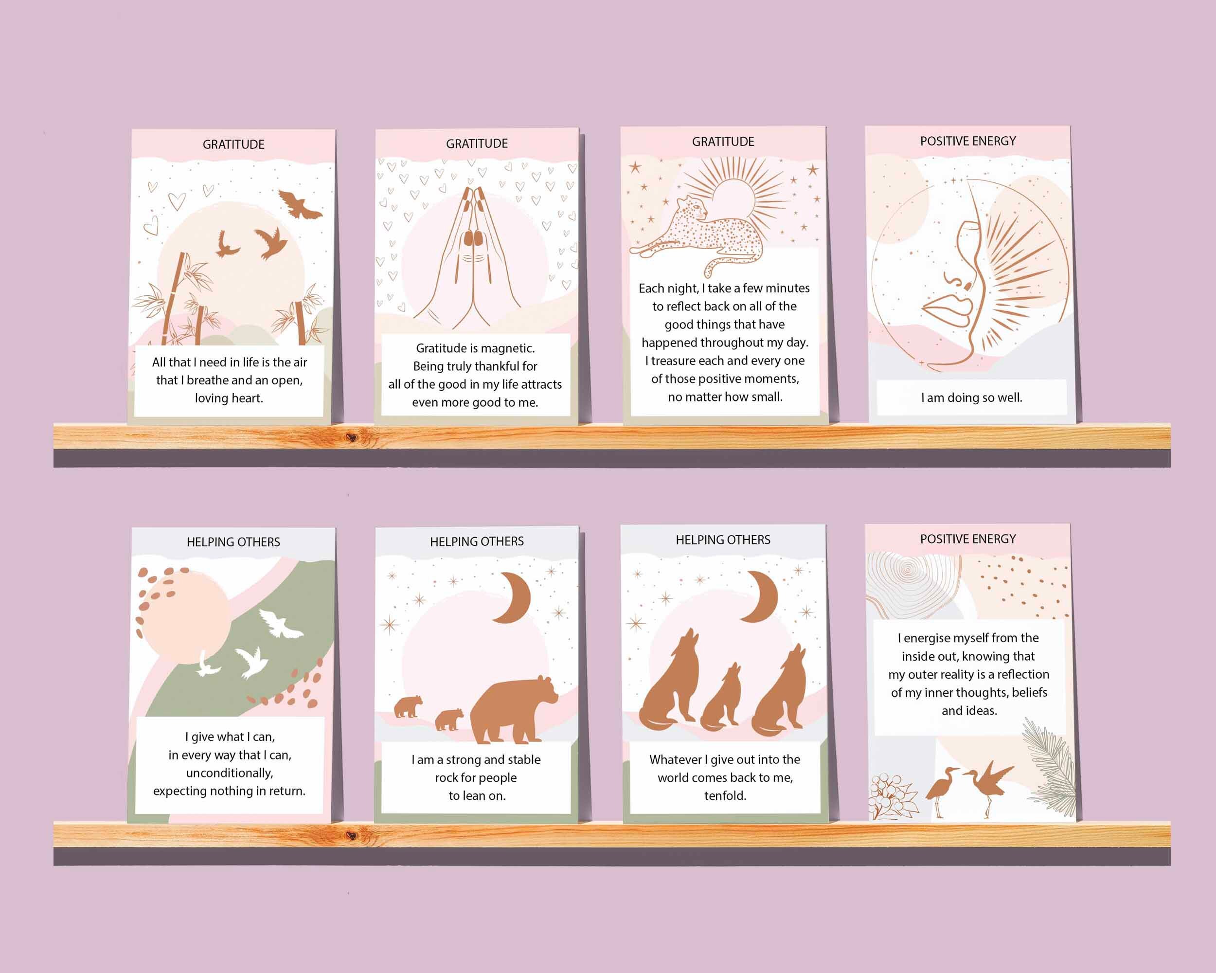 Boho Positive Affirmation Cards: Self-love, Gratitude & Anxiety Relief ...