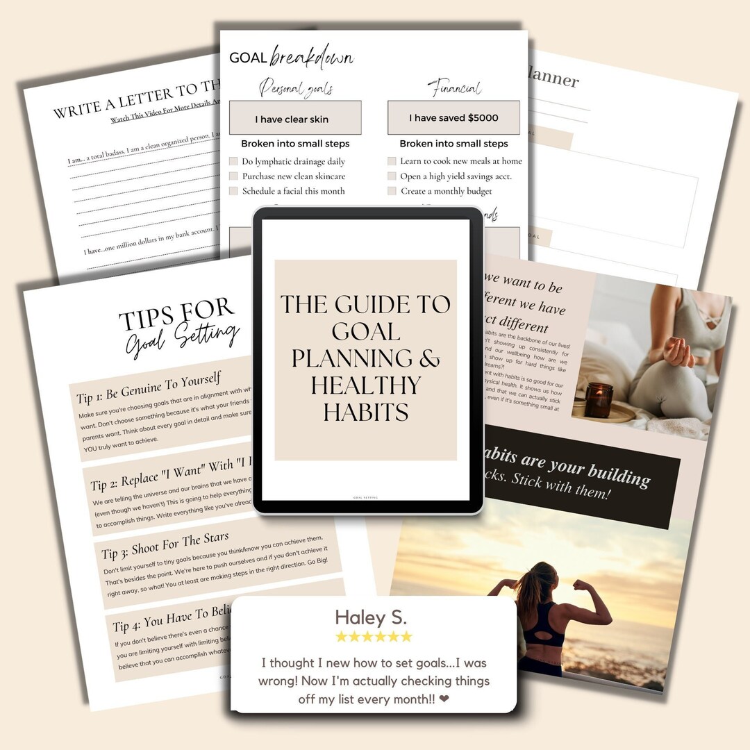 The Guide to Goal Planning and Healthy Habits Digital Download for Self ...