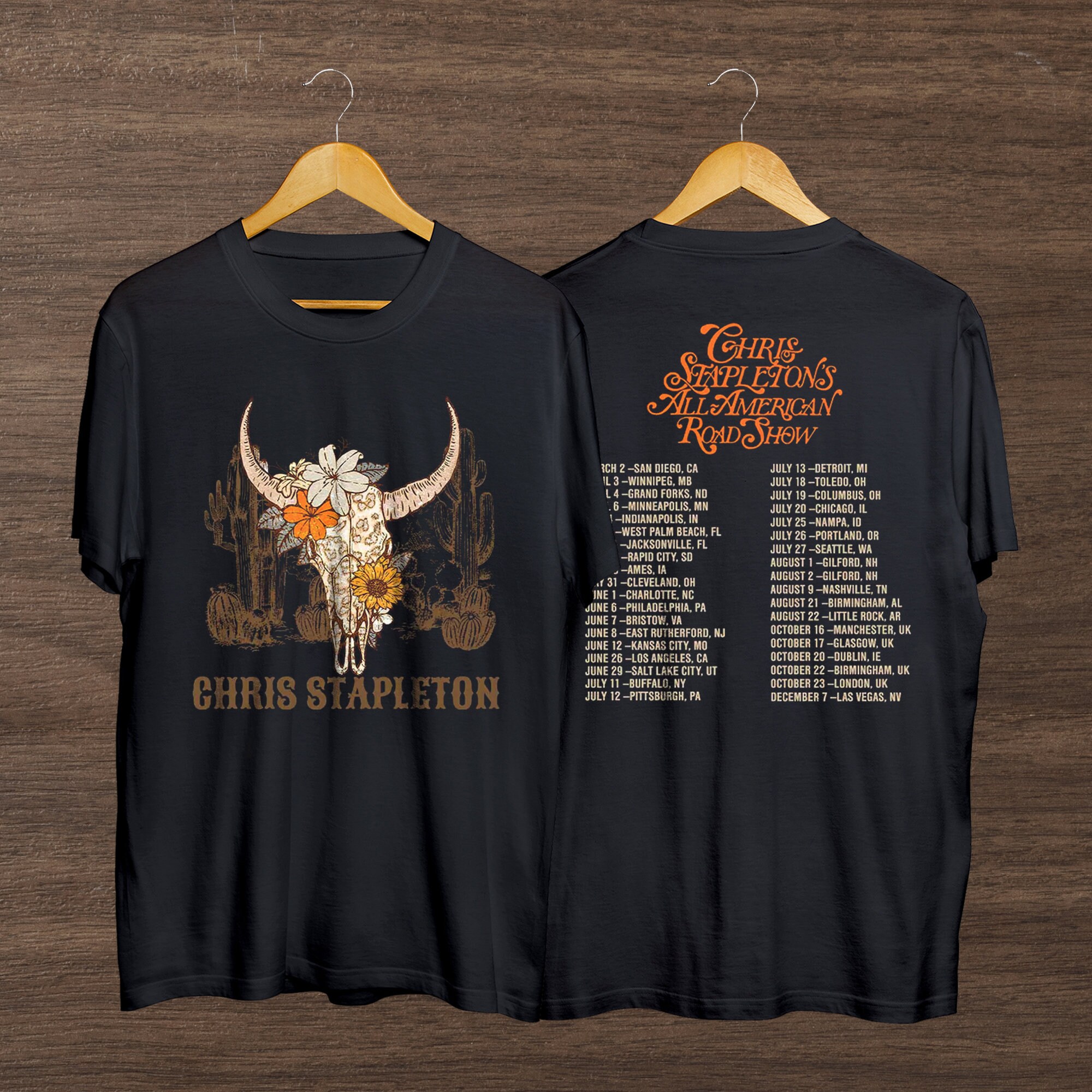 Chris Stapleton All American Road Show 2024 Tour Shirt sold by Hedda ...
