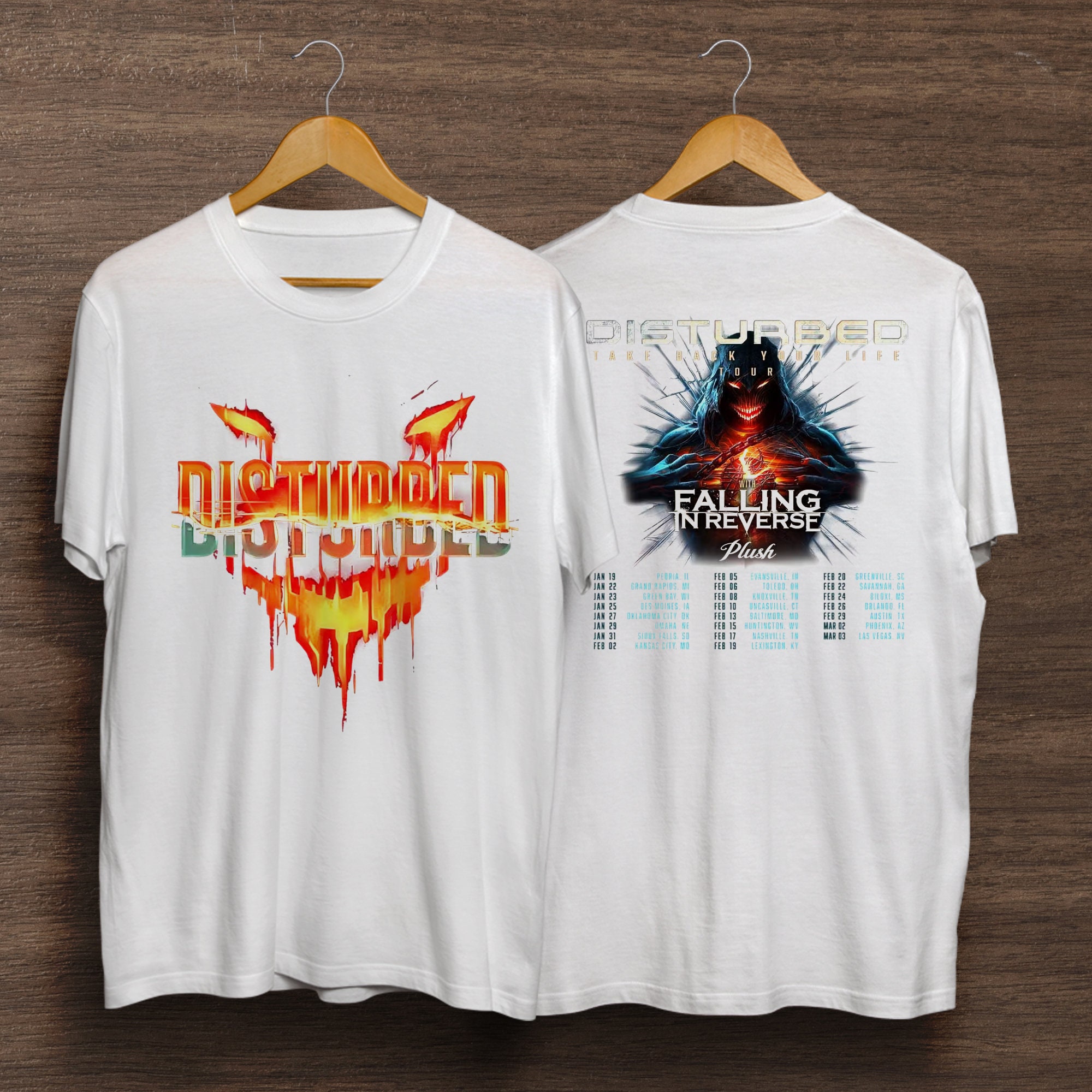 Disturbed 2024 Tour Shirt, Disturbed Band Fan Shirt, Disturbed 2024 ...