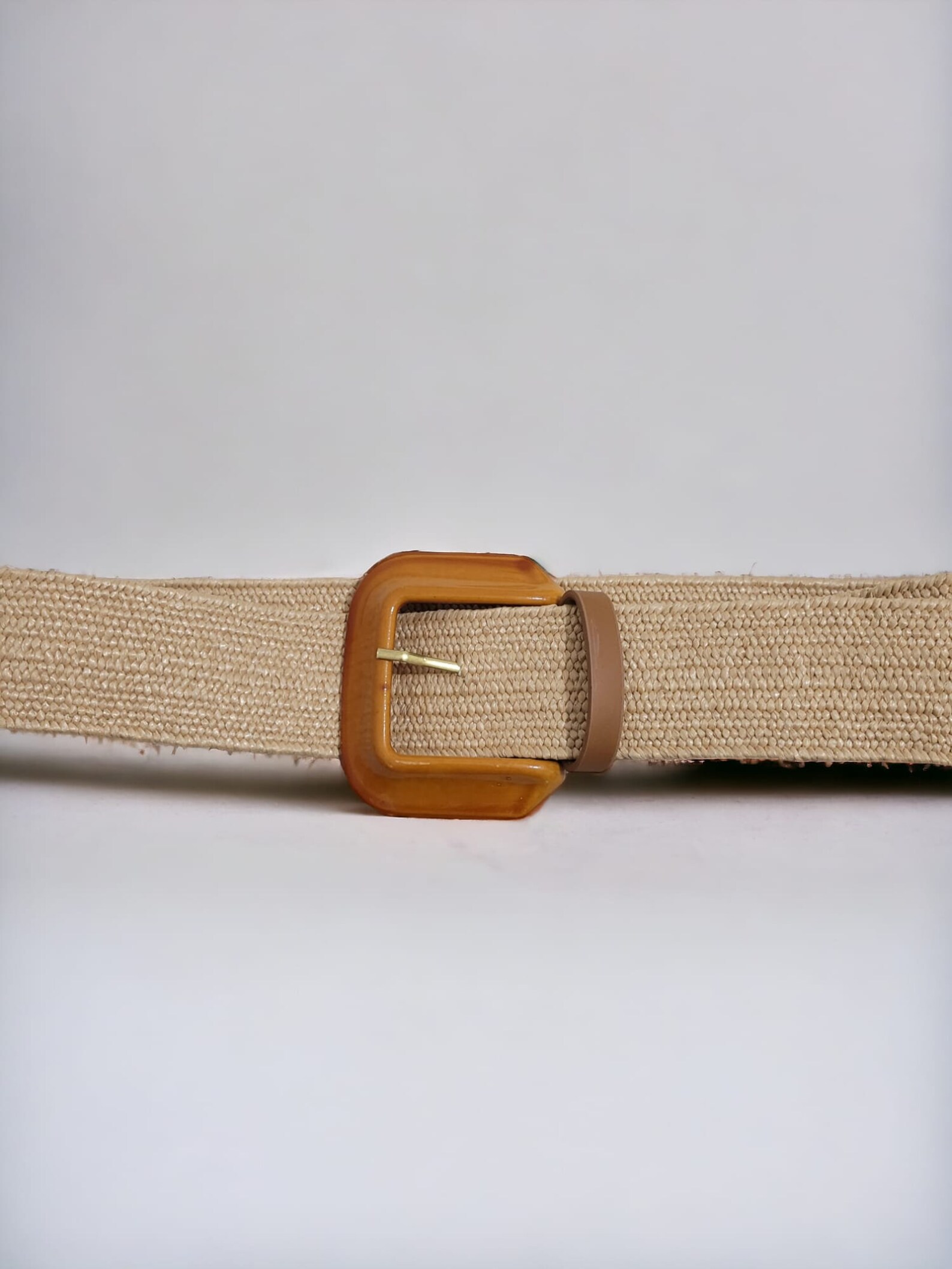 Women's Large Buckle Straw Woven Casual Waist Belt,boho Raffia ...