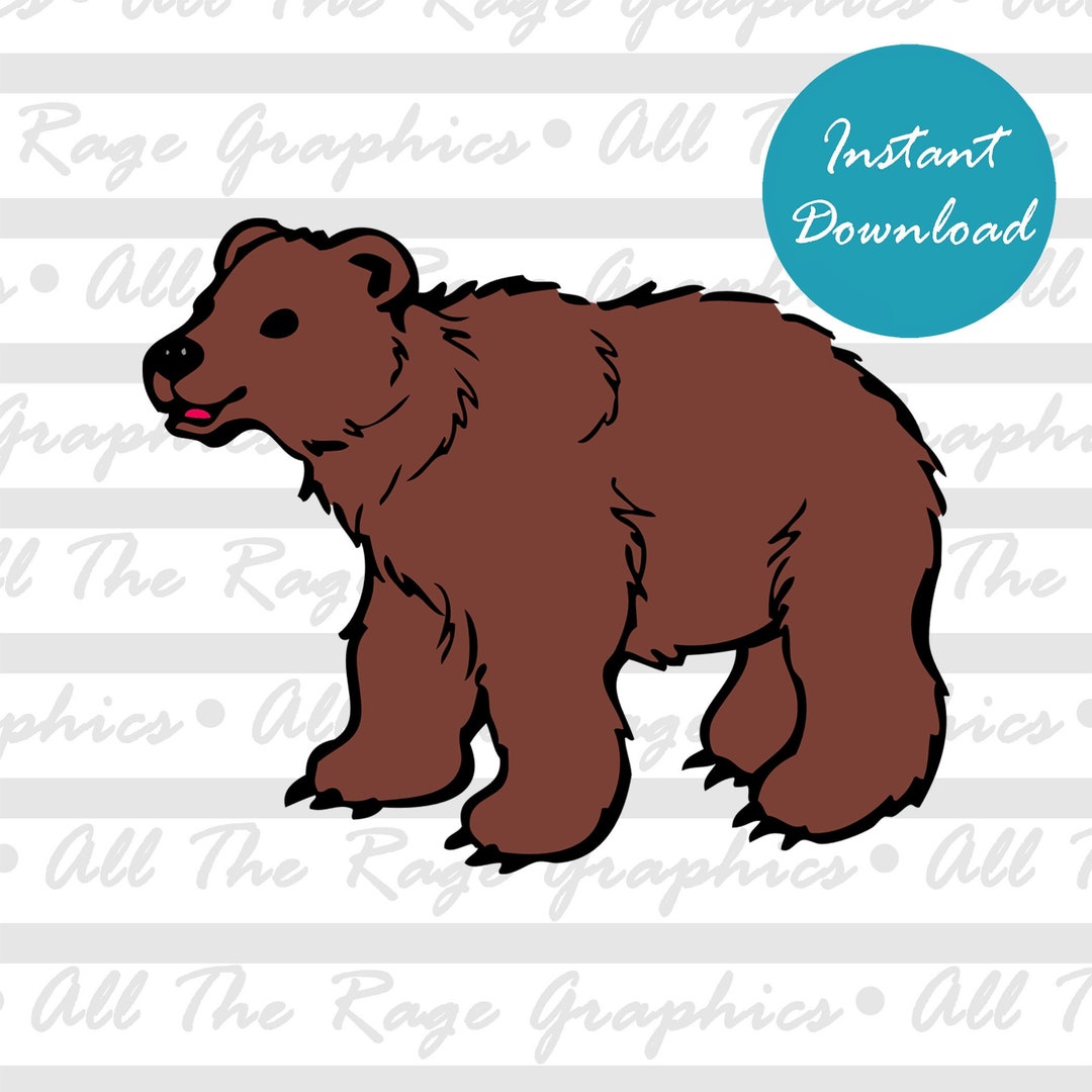 Brown Bear | Instant Digital Download | Png Jpg Svg Pdf | Graphic Image ...