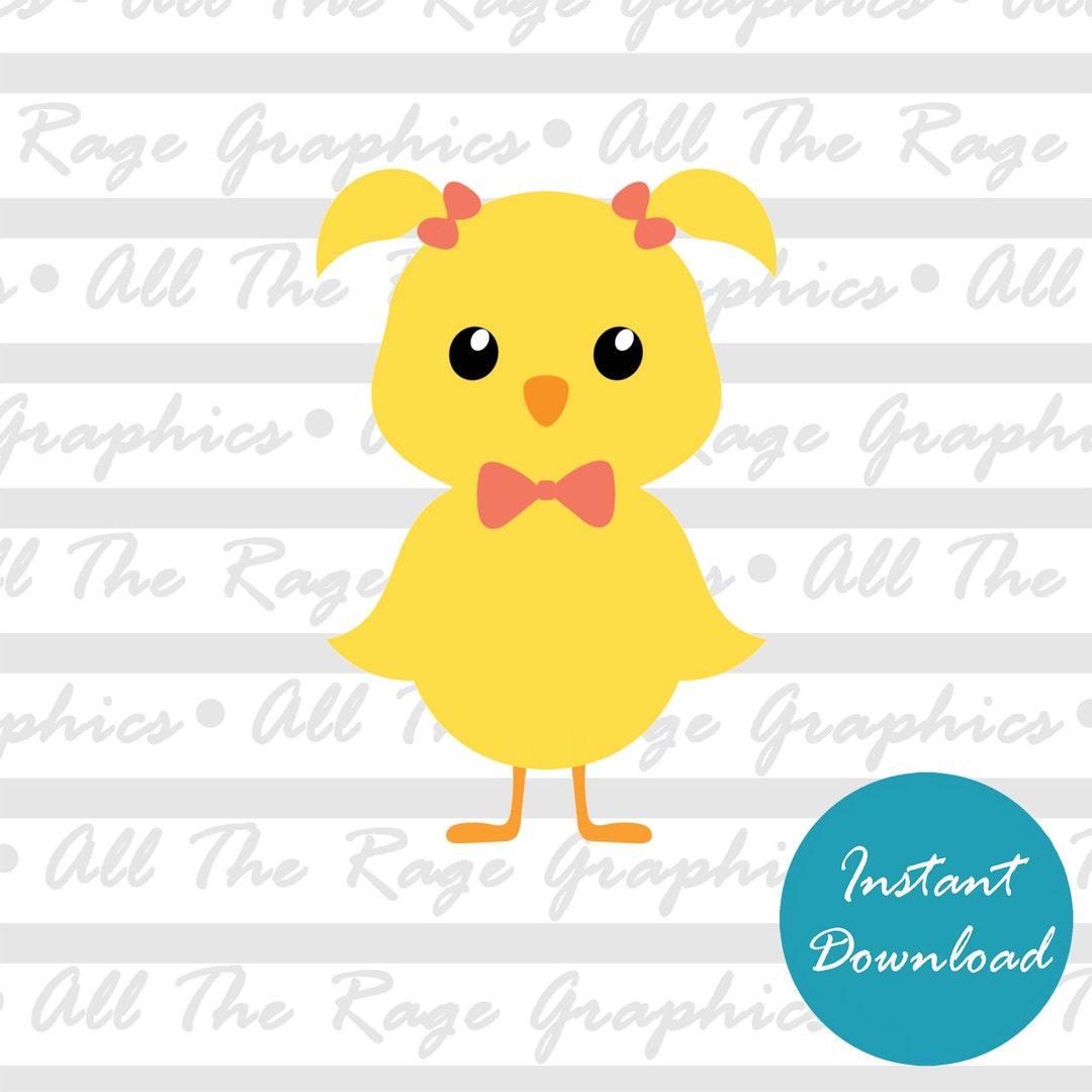 Cute Chick Instant Digital Download Png Jpg Svg Pdf Graphic Image Clip ...