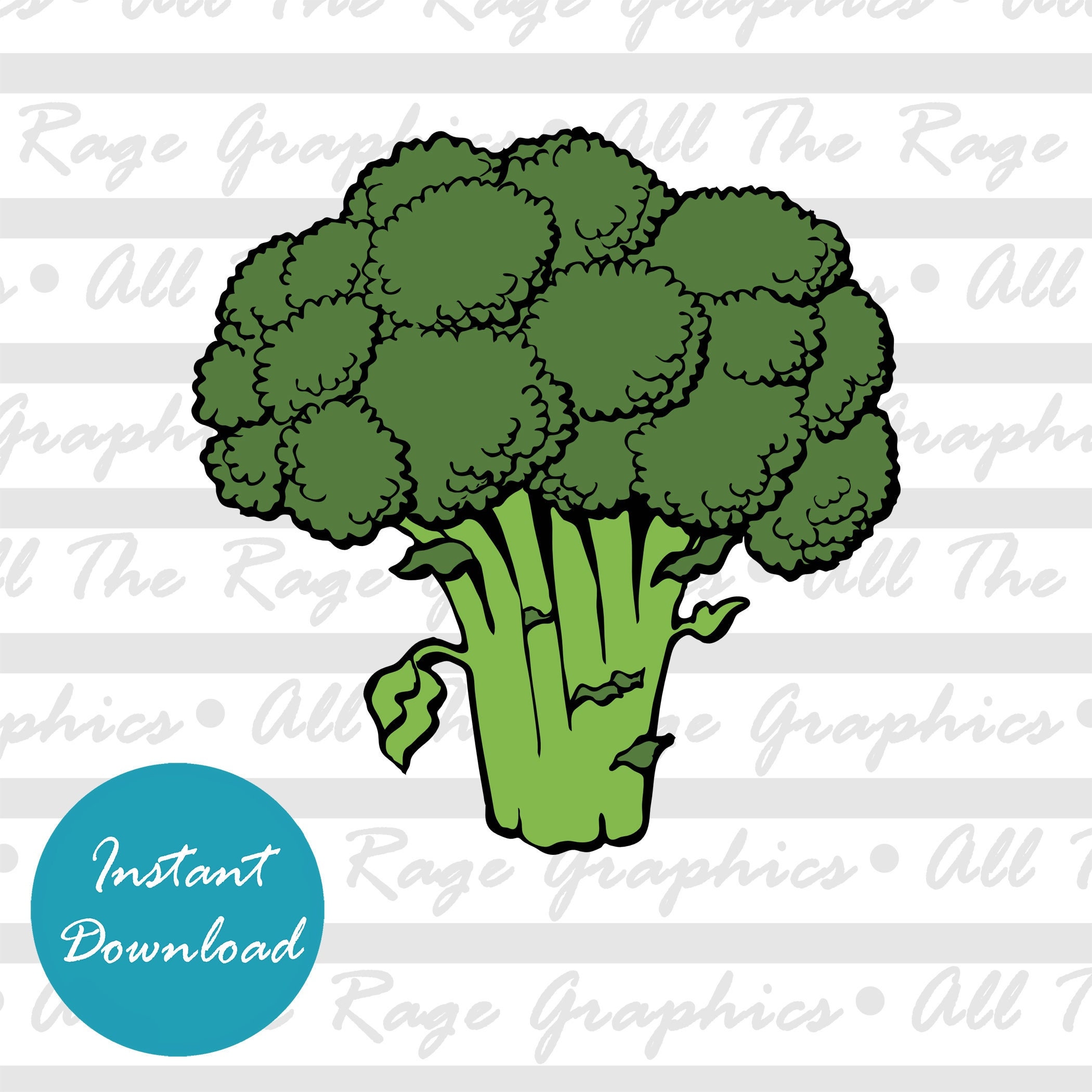 Broccoli | Instant Digital Download | Png Jpg Svg Pdf | Graphic Image ...