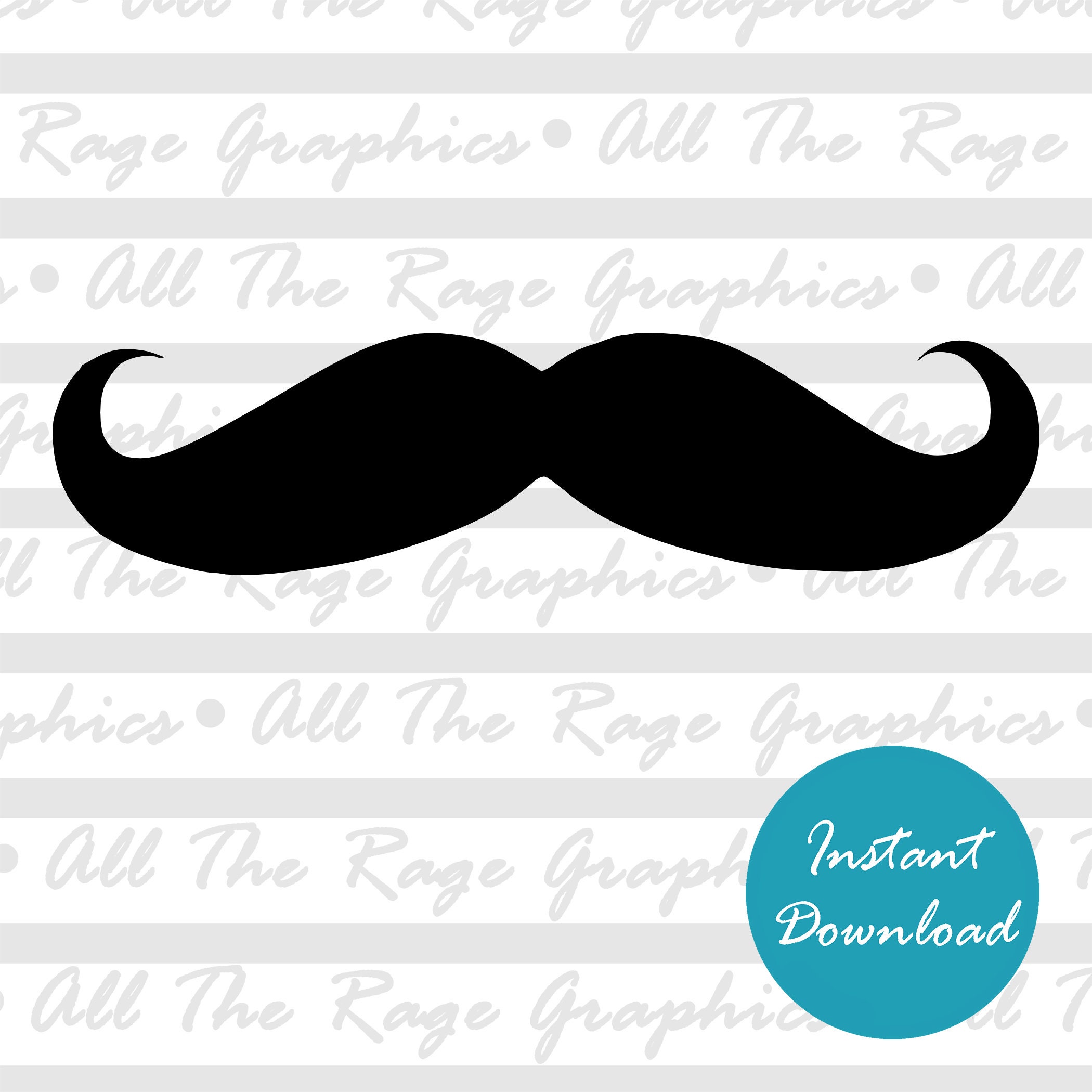 Mustache | Instant Digital Download | Png Jpg Svg Pdf | Graphic Image ...