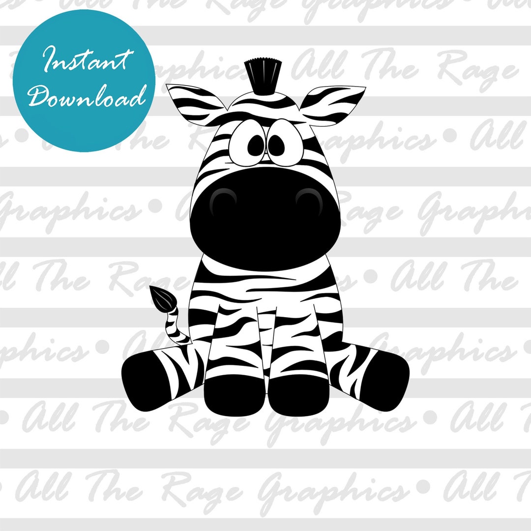 Zebra Instant Digital Download Png Jpg Svg Pdf Graphic Image Clip Art ...