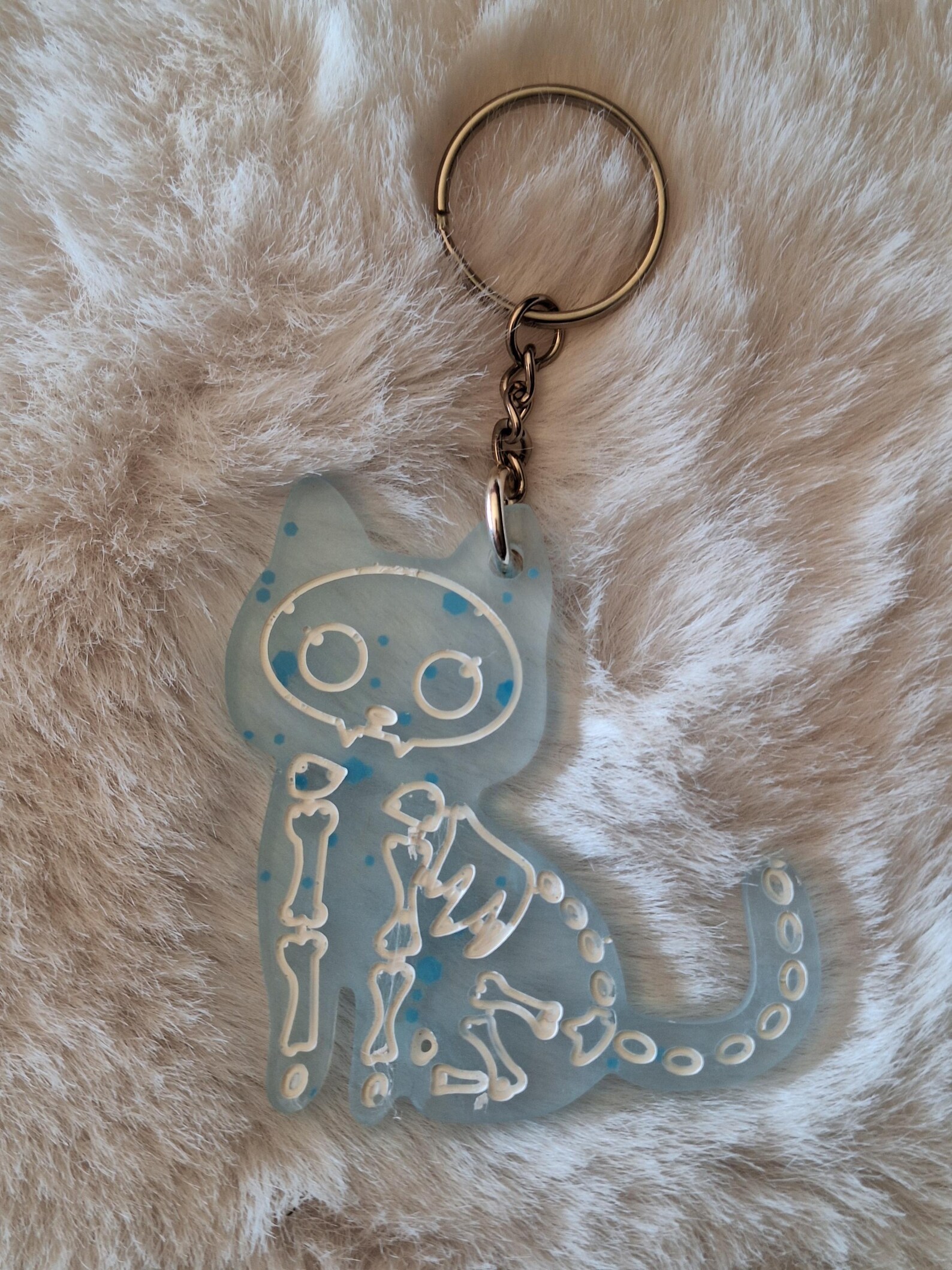 Glow in the Dark Cat Keychains - Etsy