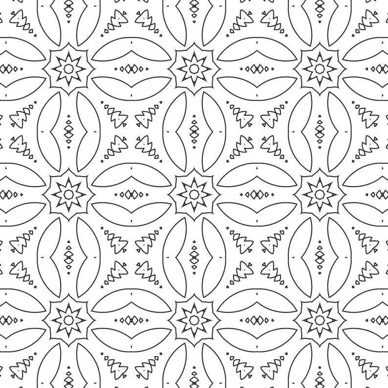 Printable Unique Mandala Colouring Pages X50 - Etsy