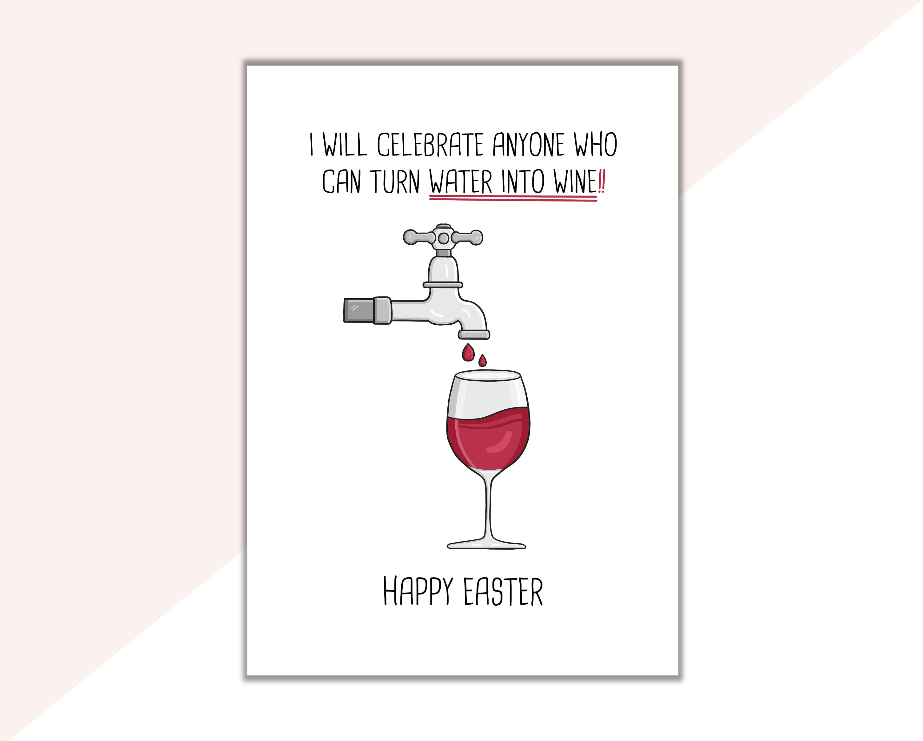Happy Easter Card | Funny Easter Card | Rude Easter Card | Wine - Etsy