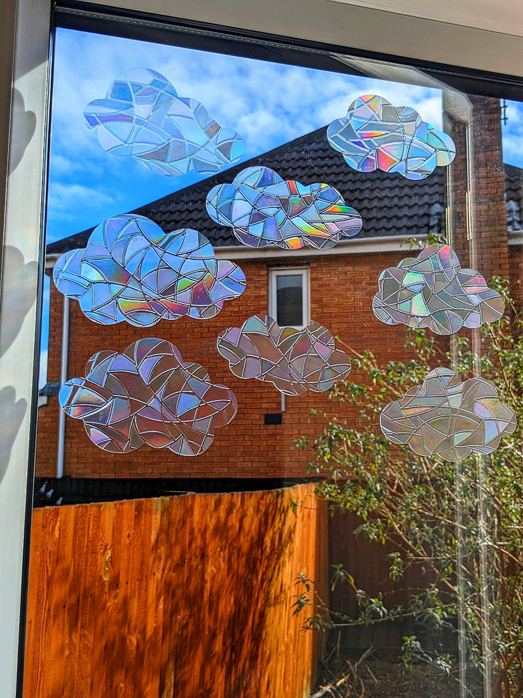 8 Clouds Rainbow Suncatchers Stickers Window Film Decal Car Sticker Sun ...