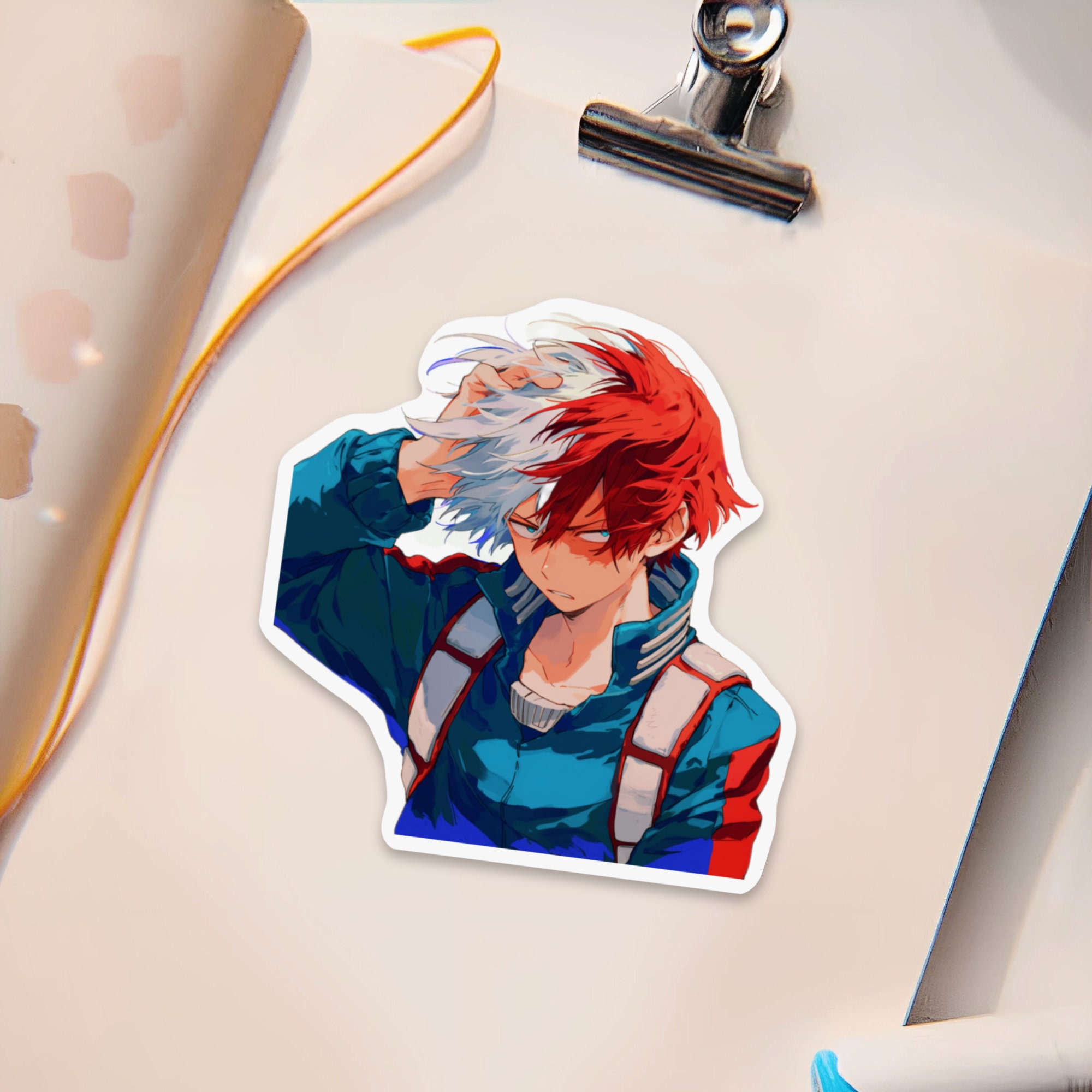 Todoroki My Hero Academia Anime Sticker - Etsy
