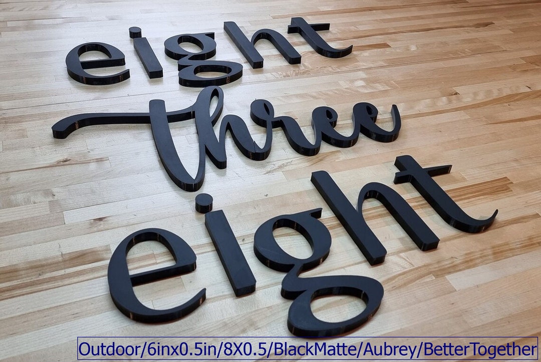 Totally Custom 3D Sign Letters (outdoor). 1/2 Inch Thick, Any Font ...