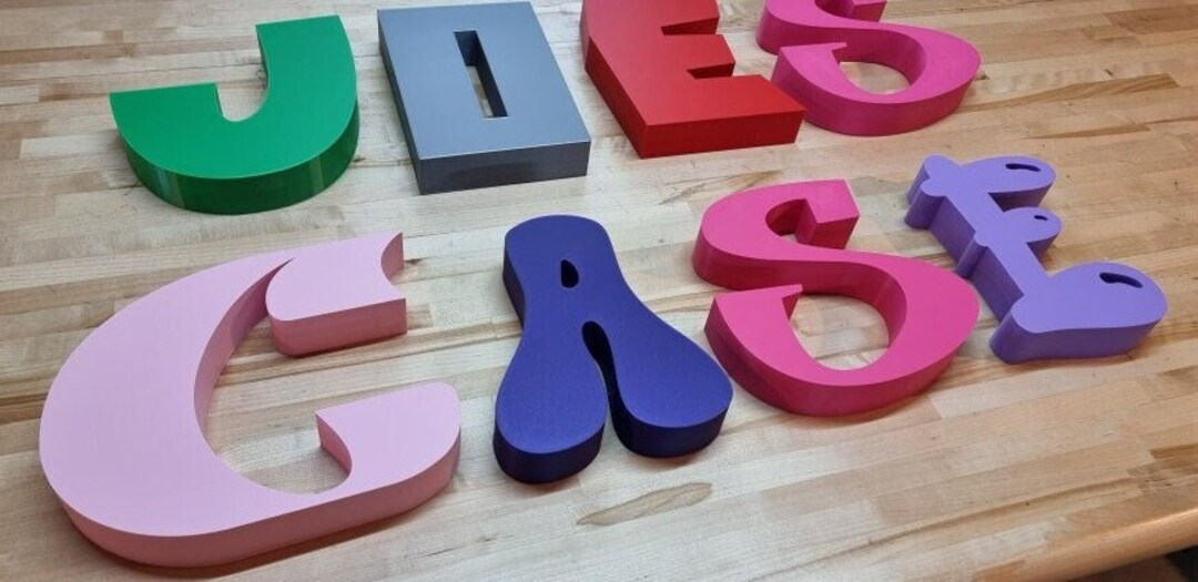 Totally Custom 3D Sign Letters. 1 Inch Thick, Any Font, Size or Color ...