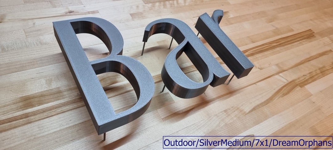 Totally Custom 3D Outdoor Sign Letters (stud Mount). 1 Inch Thick, Any ...