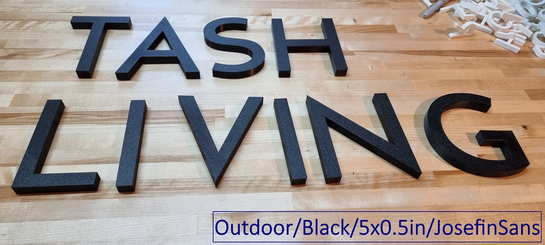 Totally Custom 3D Outdoor Sign Letters. 1/2 Inch Thick, Any Font, Size ...