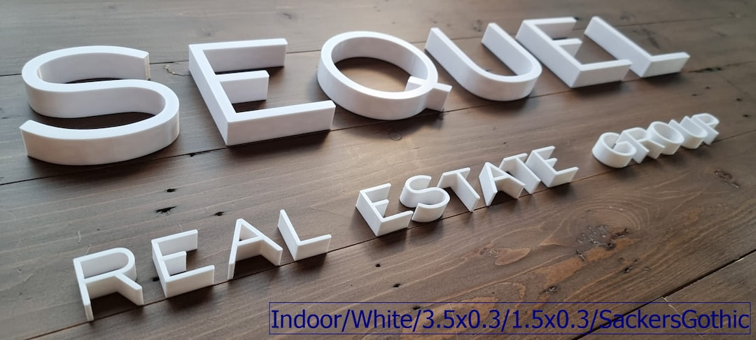 Totally Custom 3D Outdoor Sign Letters. 1/2 Inch Thick, Any Font, Size ...