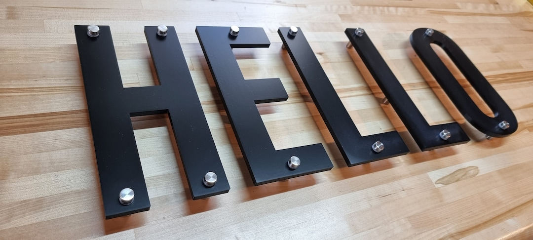 Totally Custom Indoor Sign Letters 1/3in Standoff Mount. - Etsy