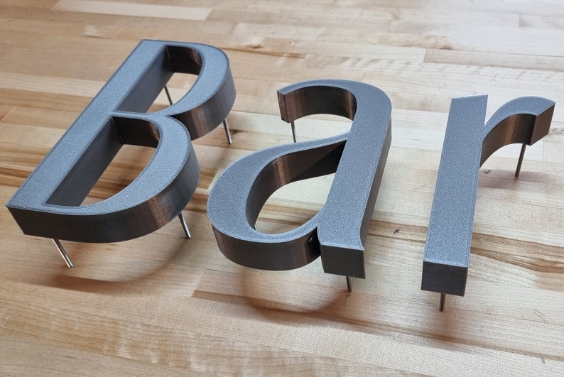 Totally Custom 3D Outdoor Sign Letters stud Mount. 1 Inch - Etsy