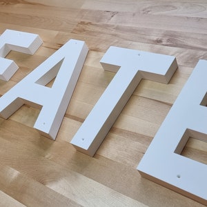 Custom Screw Mount Sign Letters (1in Thick). Any Font, Size or Color ...