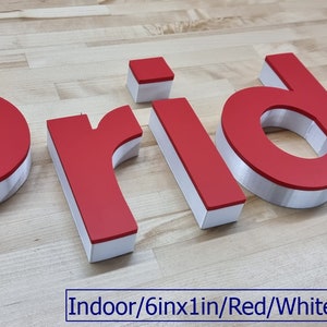 Totally Custom 2 Color 3D Indoor Sign Letters. 2 Inch Thick, Any Font ...