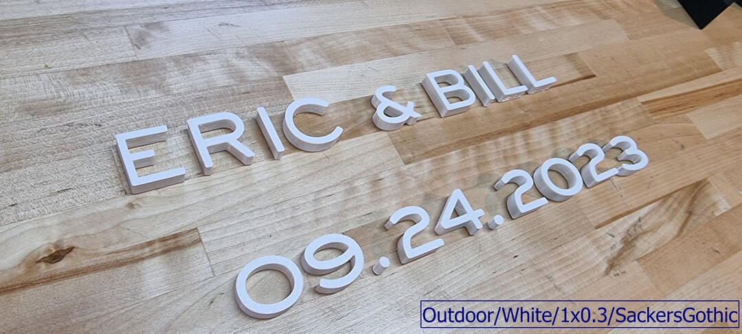 Totally Custom Outdoor Wedding Sign Letters 1/3in Thick. Any Font, Size ...