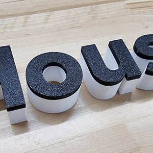 Totally Custom 2 Color 3D Outdoor Sign Letters. 1 Inch Thick, Any Font ...