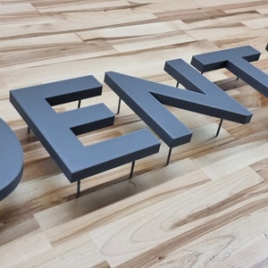 Totally Custom 3D Indoor Sign Letters (stud Mount). 1/2 Inch Thick, Any ...
