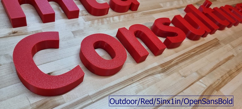 Totally Custom 3D Outdoor Sign Letters. 1 Inch Thick Any - Etsy