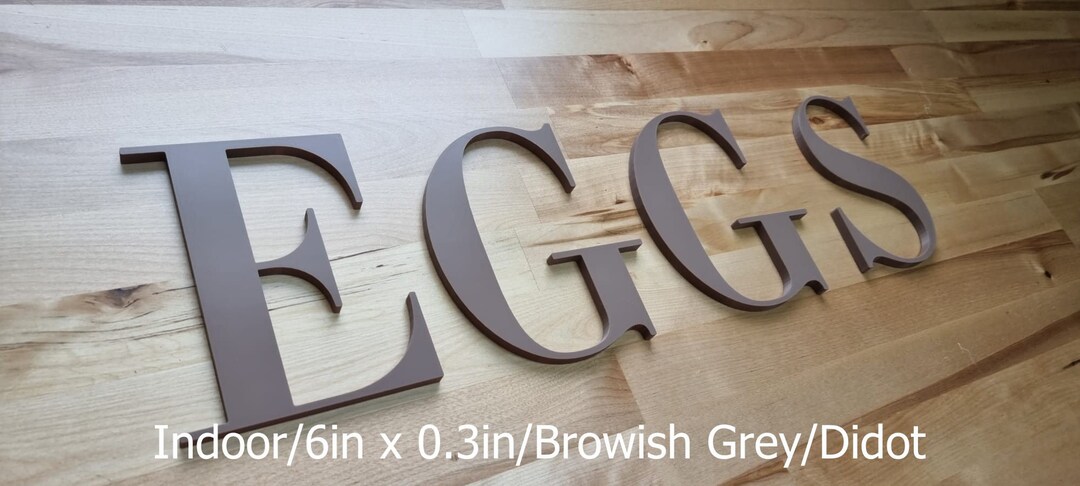Totally Custom 3D Sign Letters. 1/3 Inch Thick, Any Font, Size or Color ...