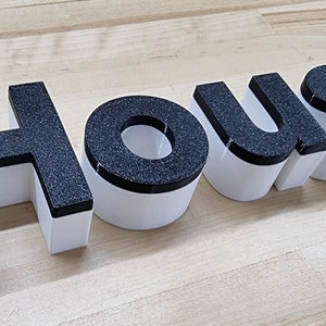 Totally Custom 2 Color 3D Outdoor Sign Letters. 1 Inch Thick, Any Font ...