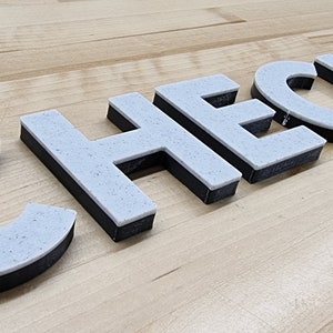 Totally Custom 2 Color 3D Outdoor Sign Letters. 1/3 Inch Thick, Any ...