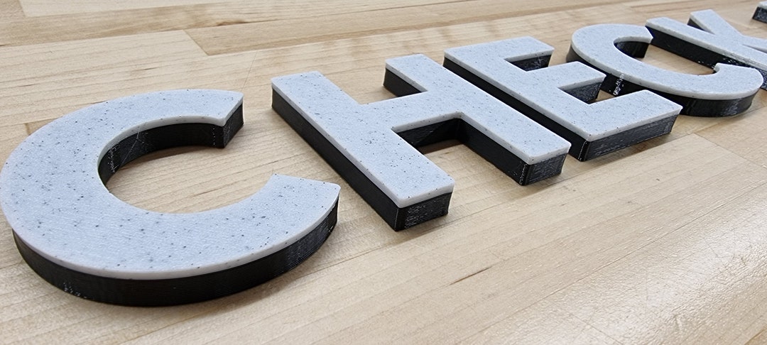 Totally Custom 2 Color 3D Outdoor Sign Letters. 1/3 Inch Thick, Any ...