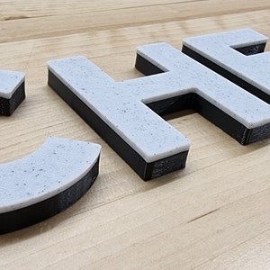 Totally Custom 2 Color 3D Outdoor Sign Letters. 1/3 Inch Thick, Any ...