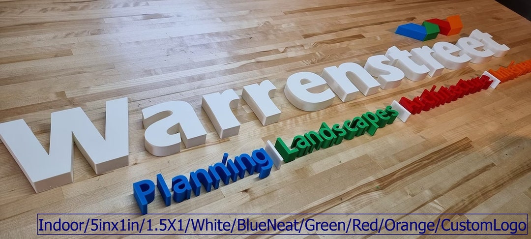 Buy Totally Custom 3D Sign Letters. 1 Inch Thick, Any Font, Size or ...