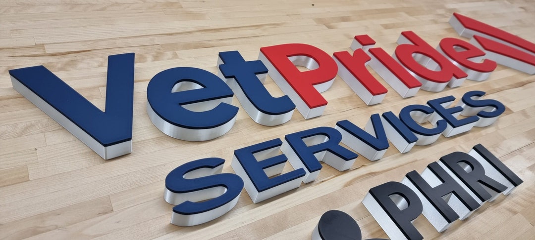 Totally Custom 2 Color 3D Indoor Sign Letters. 2 Inch Thick, Any Font ...