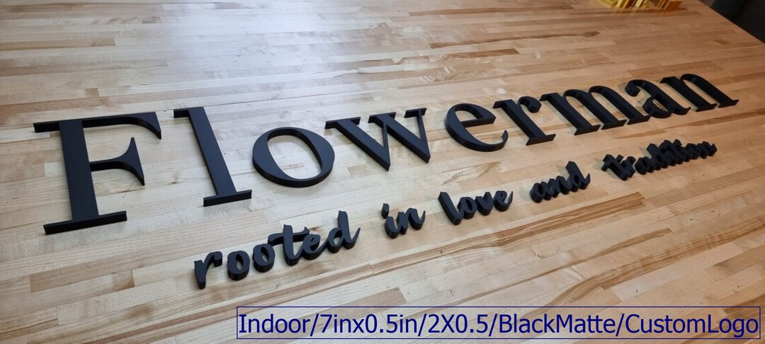 Totally Custom 3D Sign Letters. 1/2 Inch Thick, Any Font, Size or Color ...