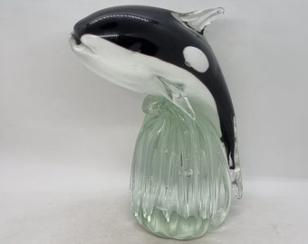 Orca Glass Sculpture - Etsy