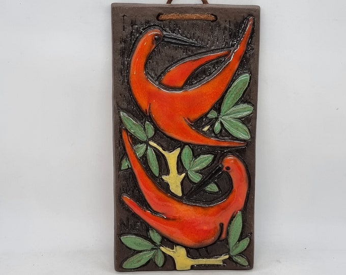 Vintage Ninnie Forsgren (1960s) Ceramic Wall Plaque | Handmade in ...