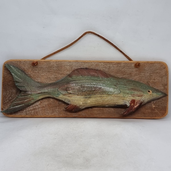 Carved Wood Wall Hanging Fish - Etsy